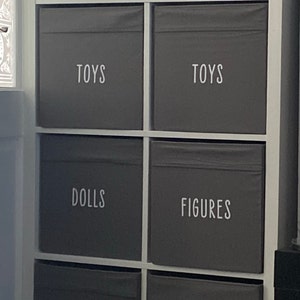 IKEA KALLAX DRONA Box Sticker Personalised Vinyl Labels Stickers Decals ...