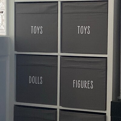 IKEA KALLAX DRONA Box Sticker Personalised Vinyl Labels Stickers Decals ...