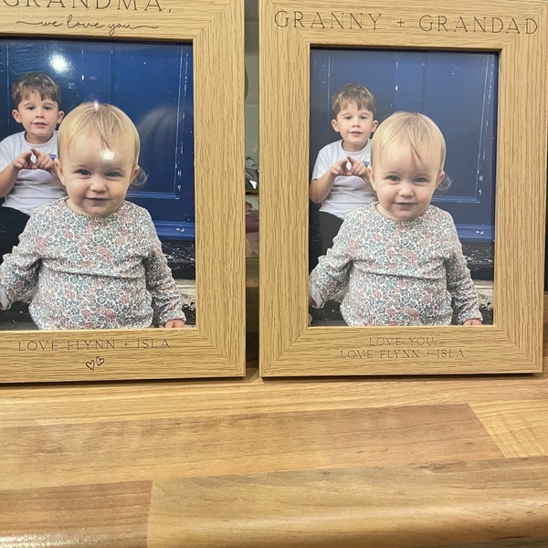 Personalised Custom Text Photo Frame | Engraved Photo Frame With Any ...
