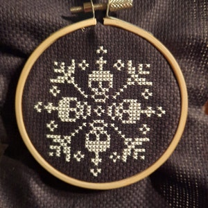 Gothic Snowflake Set Cross Stitch Pattern Modern, Macabre, Christmas ...
