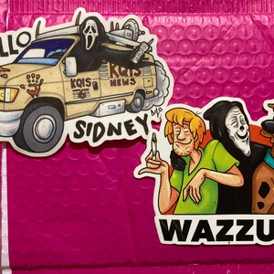 Scary Movie Sticker Funny Horror Stickers Wazzup Collectible Slaps ...