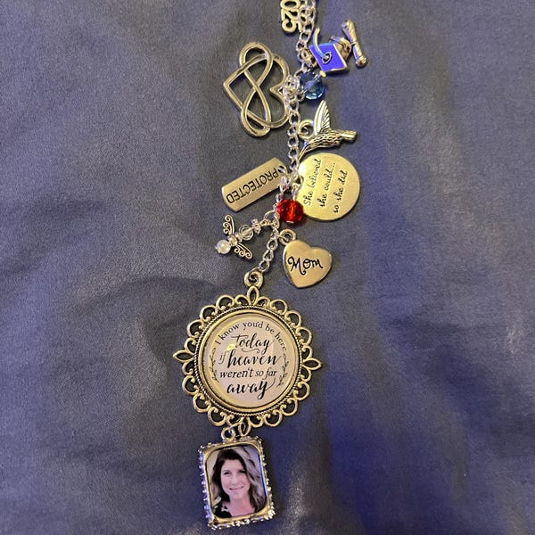 Custom Memorial Graduation Cap Tassel Charm With Photo | Unisex Heaven ...