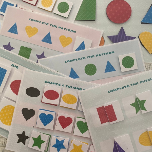 Shapes Printable Toddler Busy Book. Shape Matching Activities for ...