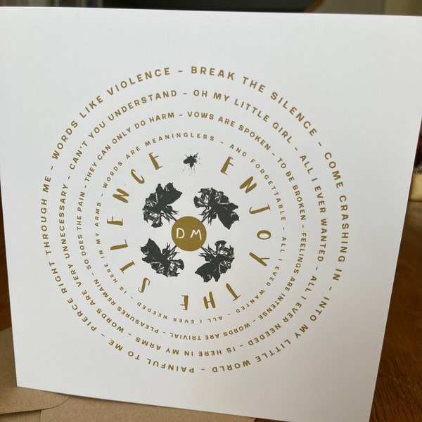 Pink Floyd Inspired Greeting Card and A4 Print With Lyrics From Wish ...