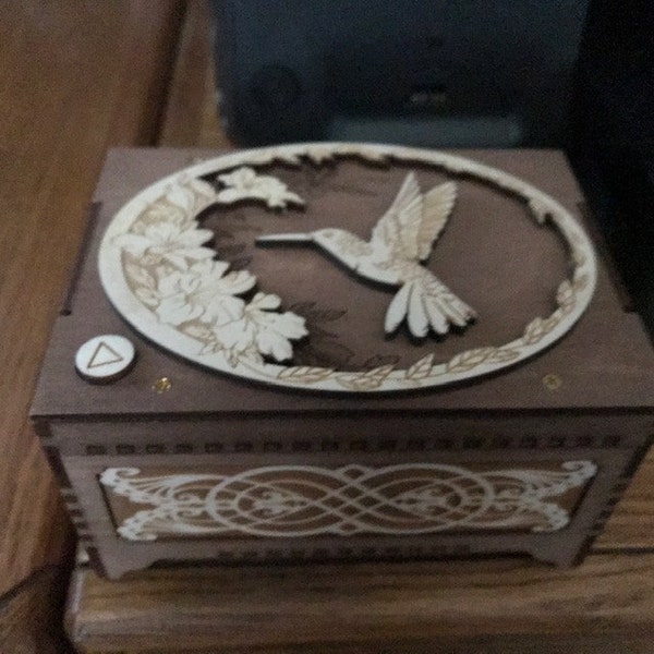 Hummingbird Custom Music Box, Choose Your Song, Your Photo Inside - Etsy