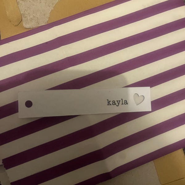 Modern Rectangular Calligraphy Wedding Favour Tag - Couples Names Date ...