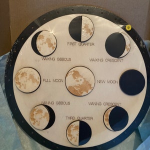 Moon Phases Puzzle, Wooden Puzzle, Waldorf Montessori Toy, Moon ...