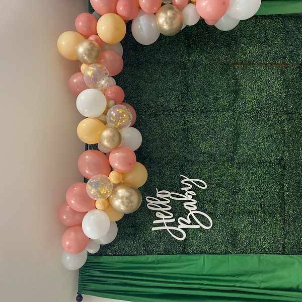 Hello Baby Sign, Baby Shower Decoration, Hello Baby Backdrop Wood Sign ...