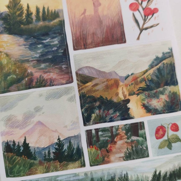 Sticker Sheet Art Shop Paper Sticker Sheet, Cute Stickers, Planner ...