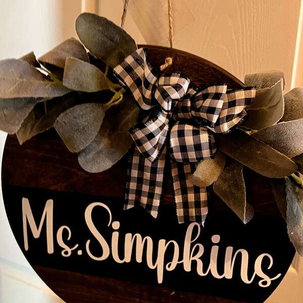 Personalized Teacher Custom Farmhouse Classroom Sign. Custom Teacher ...