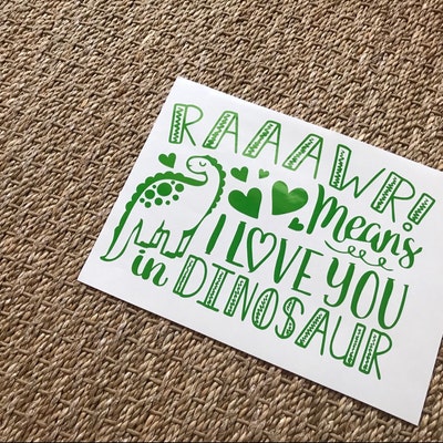 Dinosaur Valentine Svg Design, Digital Cut File Instant Download, Rawr ...