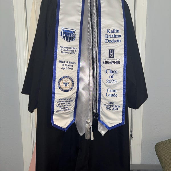 Personalized Graduation Stole, Custom Embroidered Sash for Nursing ...