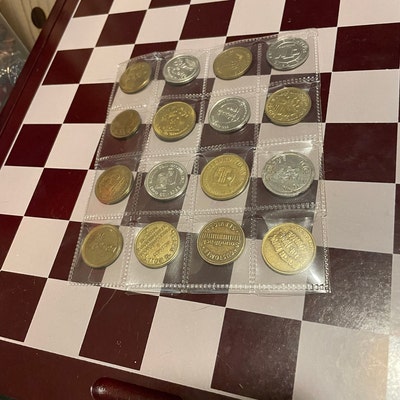 Bulk Lot of sports World Arcade Tokens Brass Video Game Amusement Coins ...