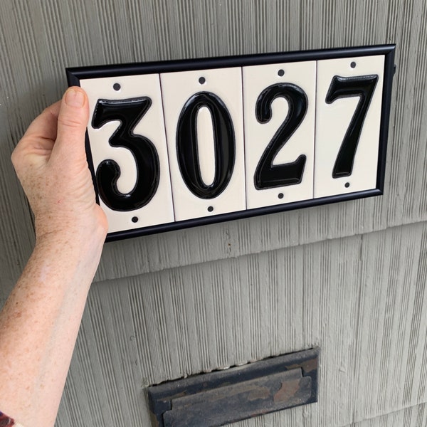 House Numbers Address Tiles Set - Vintage French Country Farmhouse ...