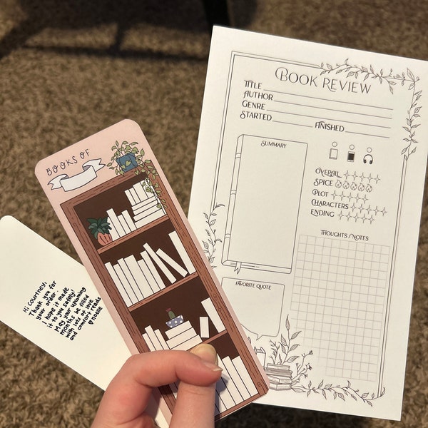 Book Review Notepad 5x8 Reading Notepad Black and White Journal Pages ...