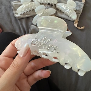 Custom Rhinestone Name Hair Claw Clips - Etsy