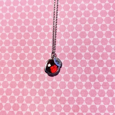 Personalized Ruby Necklace, Bridesmaid Necklace, July Birthstone ...
