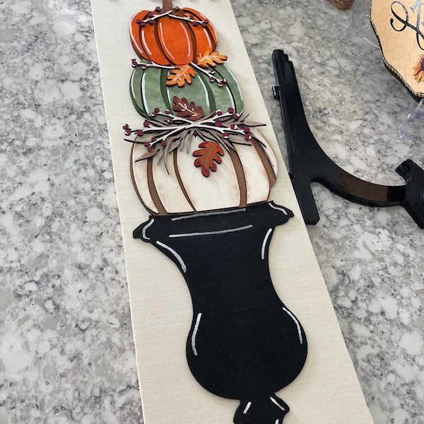 Hello Fall Pumpkin Cotton Porch Leaner Sign SVG File Autumn Pumpkin ...
