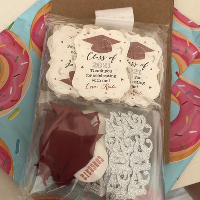 Graduation Party Confetti Graduation Year and Personalized Name Gold ...