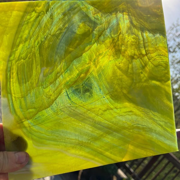 White Opalescent Flash Glass Stained Glass Sheet Panel - Etsy