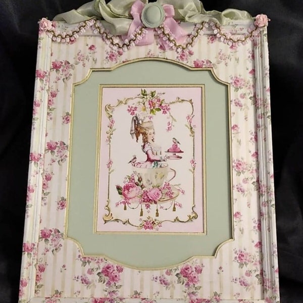 Marie Antoinette Printable Paper Doll Card, Rococo, Display Card, Party ...