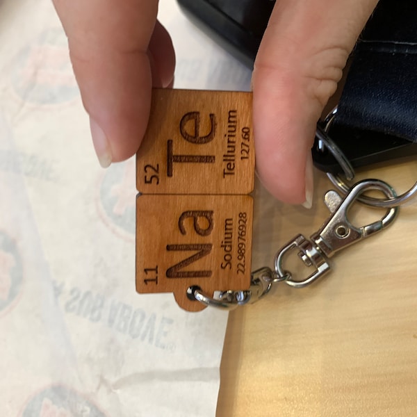 Custom Periodic Table Element Name Key Chain - Backpack Clip . Custom ...