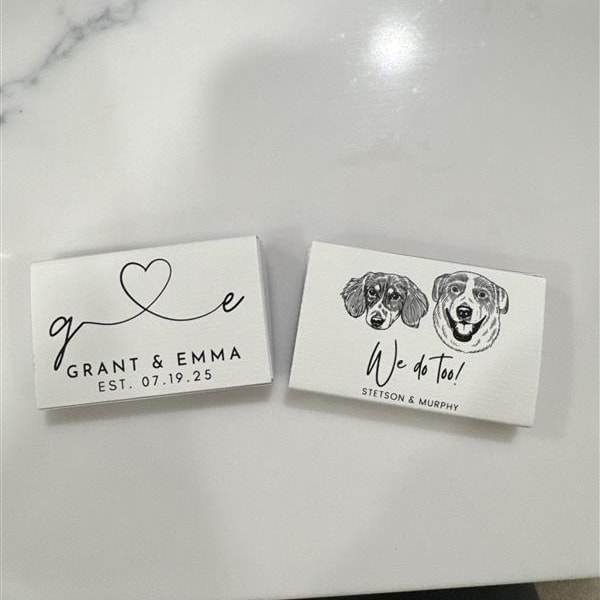 Custom Pet Matchboxes, Wedding Favor Matches, Wedding Decor ...