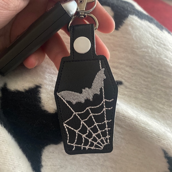 Coffin Keychain, Coffin Key Chain, Coffin Keyfob, Coffin Key Ring ...