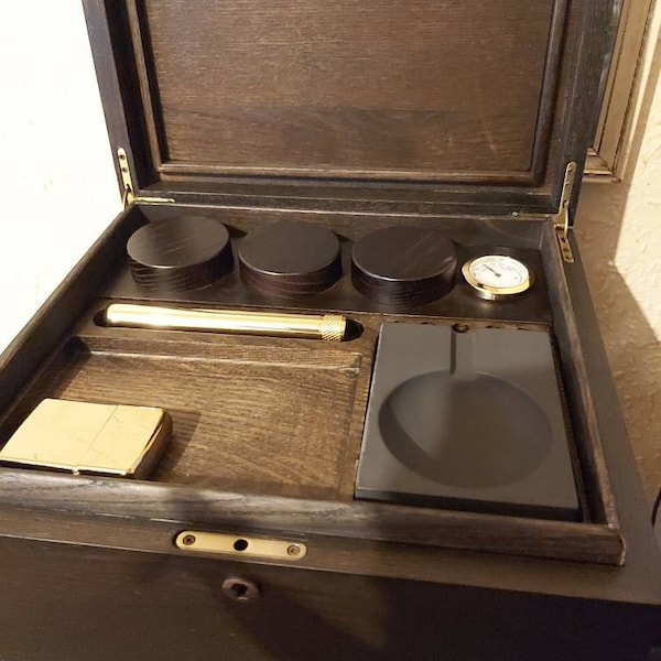 Smell Proof Ash Wood Stash Box Kit-elevate Your Cannabis Experience ...