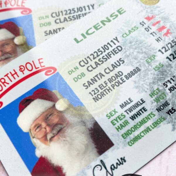 Santa License PNG, Working QR Code, True Address, Christmas, Santa ...