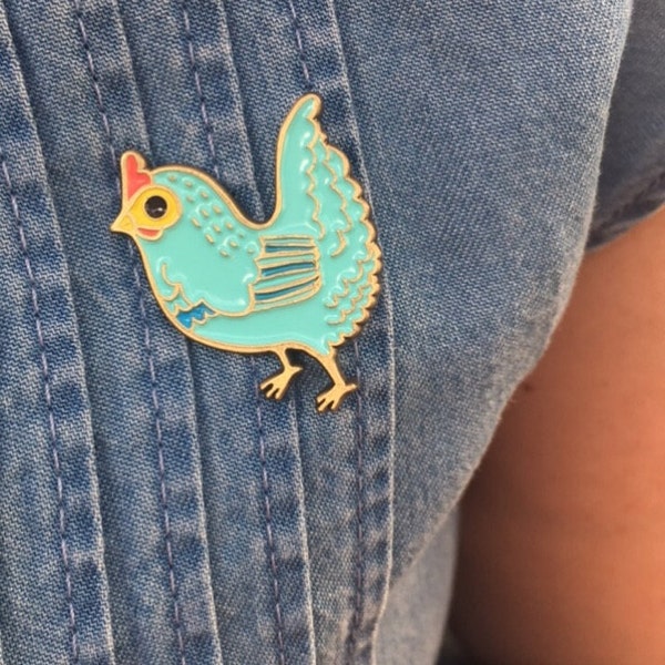 CHICKEN Enamel Pin Chicken Pin, Backyard Chickens, Brooch Pins, Chicken ...