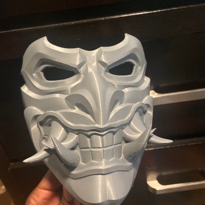 Oni Red Hood Mask oni Mask - Etsy