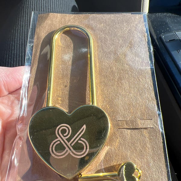 Engraved Heart Love Lock With Key - Travel Bridge Love Locks for ...