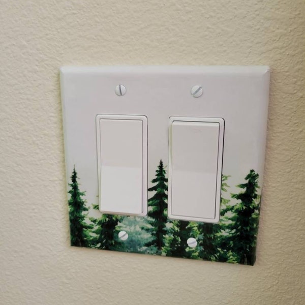 Forest Trees Light Switch Cover, Switchplate Cover Trees, Mountain ...