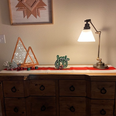 Handmade Modern Rustic Farmhouse Christmas Holiday Tree With Lights Set ...