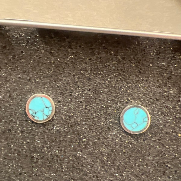 Silver and Solid Turquoise Handmade Large Plugs Gauges - Size 6g to 1 1 ...