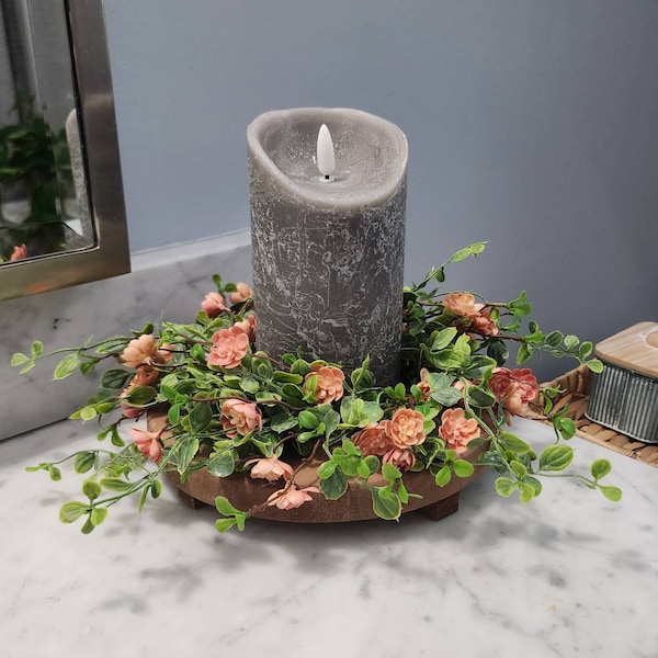 BEST SELLER Mothers Day GIFT, Pink Eucalyptus Candle Wreath, Summer ...