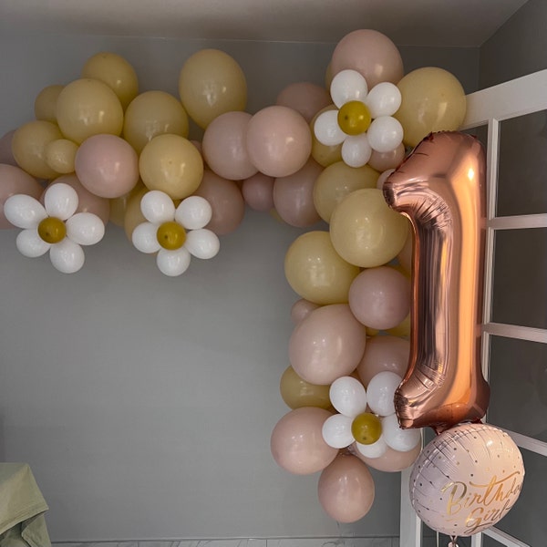 Daisy Balloon Garland Kit First Birthday Decor Baby in Bloom Baby ...