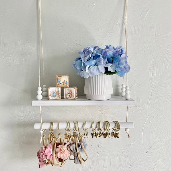 Wall Shelf, Floating Shelf, Wooden Swing Shelf With Accessory Rail ...