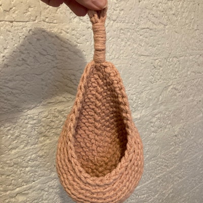 Crochet PATTERN, Hanging Teardrop Basket DIY, Storage and Organization ...