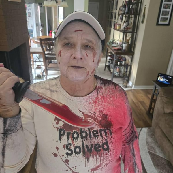 Bloody Halloween Shirt, Problem Solved, Costume, Bloody Tshirt, Horror ...