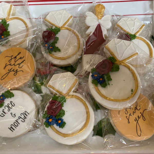 She Said Yes - Engagement Cookies - Etsy