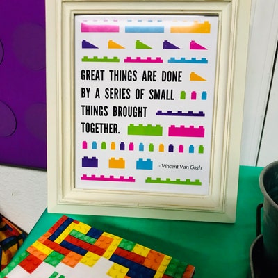Building Block Inspired Wall Art, Inspirational Quote, Digital Download ...