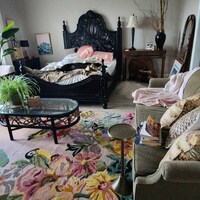 Hand Tufted Rug Hand Tuft Tufted Wool Silk Anthea Floral Designer ...