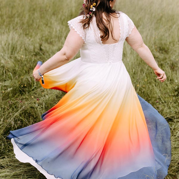 Hand Painted Dress, Ball Gown, Prom Dress, Long Formal Dress, Colorful ... Hand Painted Dress, Ball Gown, Prom Dress, Long Formal Dress, Colorful ...