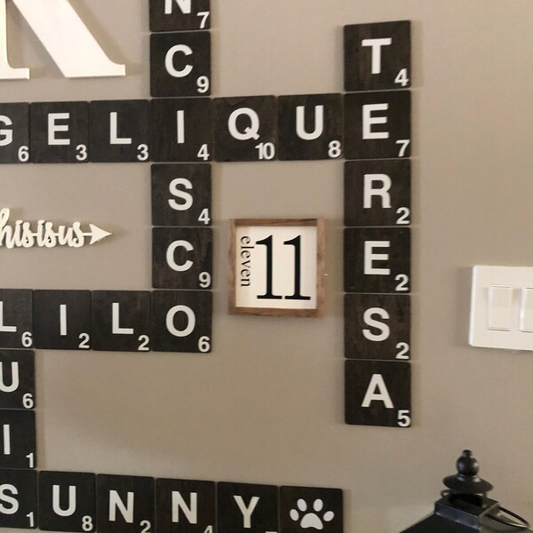 Family Number Sign / Farmhouse Wood Sign - Etsy