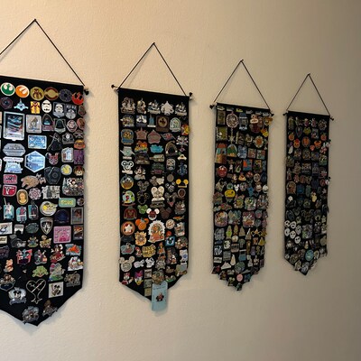 Enamel Pin Banner, Pin Display, Enamel Lapel Pin Display, Enamel ...