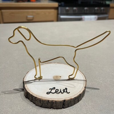Wire Sculpture of Labrador Retriever, Golden Retriever, Personalize ...