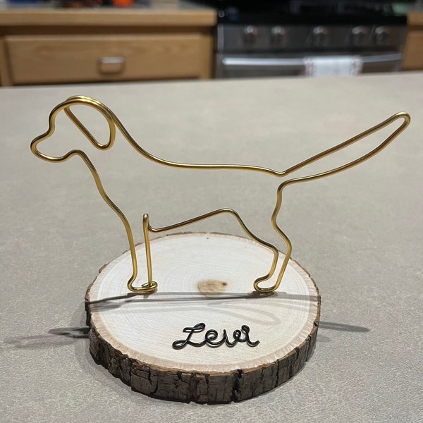 Wire Sculpture of Labrador Retriever, Golden Retriever, Personalize ...