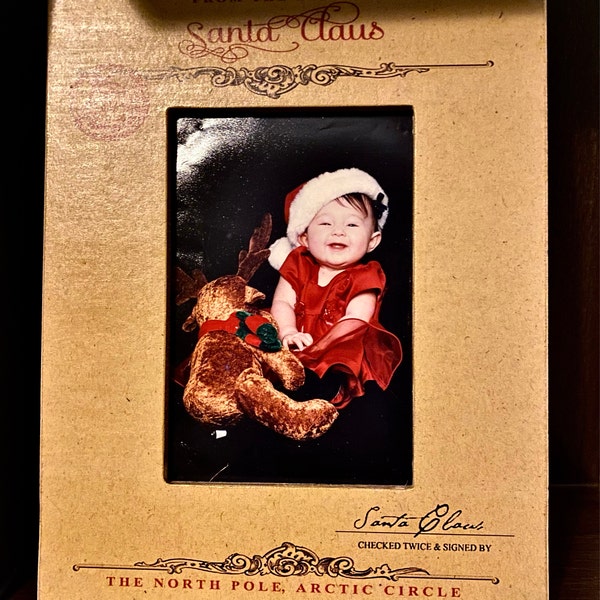 Santa Claus Picture Frame by October Road Designs (vertical Opening) - Etsy